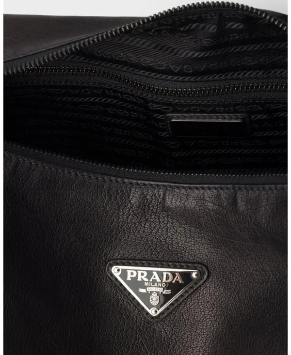 Prada Leather Shoulder Bag - Black