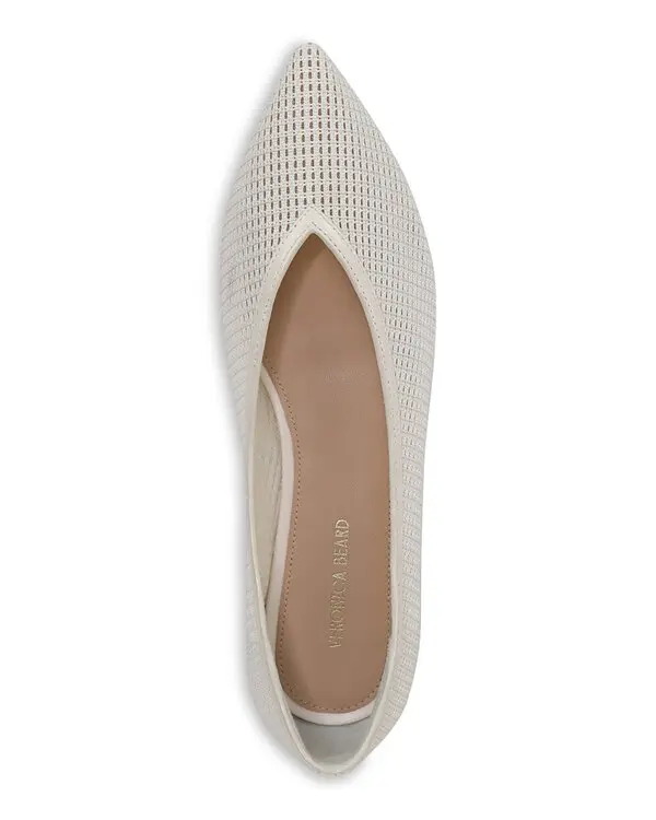 Veronica Beard Bancroft Mesh Flats - Ecru