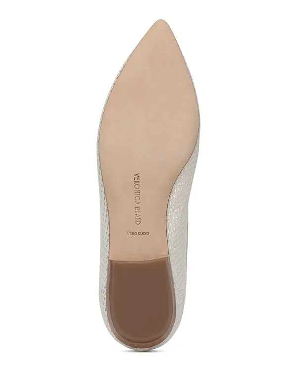 Veronica Beard Bancroft Mesh Flats - Ecru