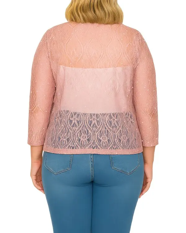 STANDARDS & PRACTICES Embroidered Lace Sequin Shrug