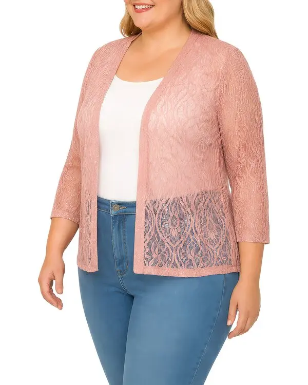 STANDARDS & PRACTICES Embroidered Lace Sequin Shrug