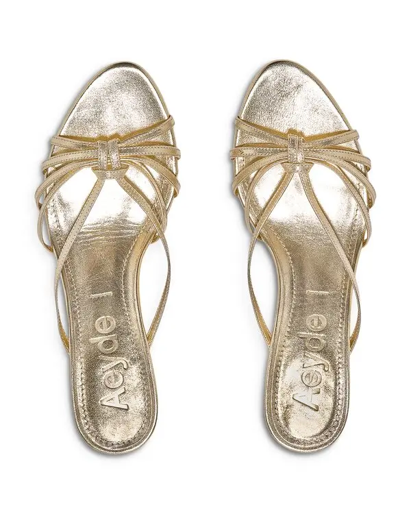 AeydĒ Abby Strappy Sandals - Gold