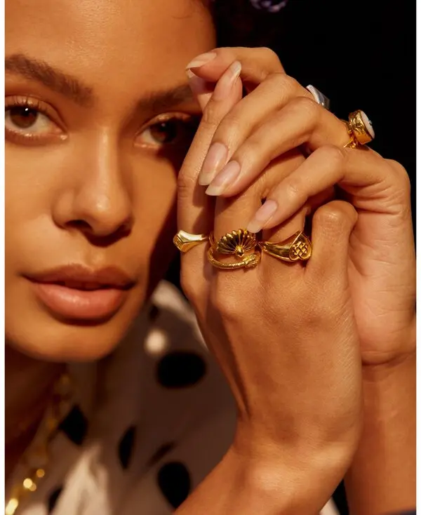 OTTOMAN HANDS Chantal Plated Stacking Ring