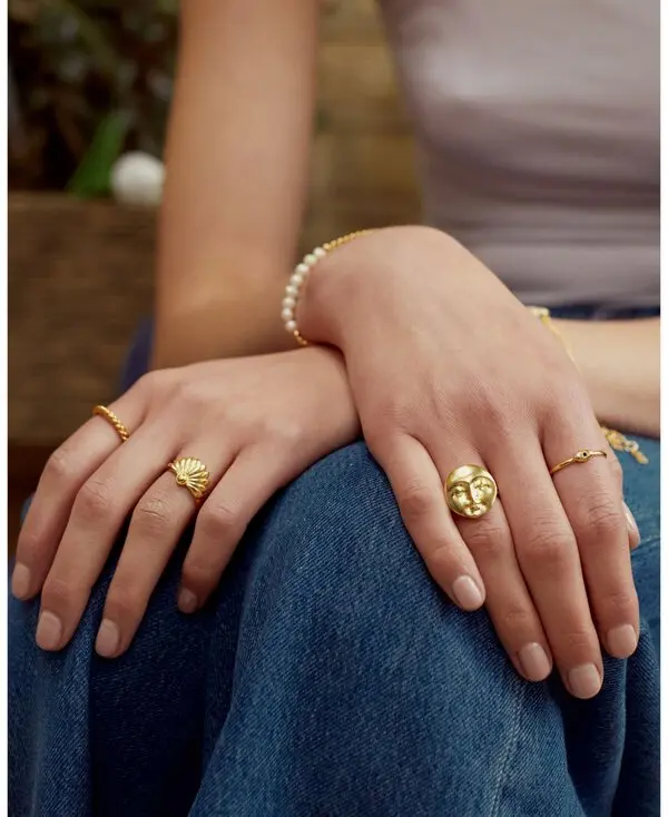 OTTOMAN HANDS Chantal Plated Stacking Ring