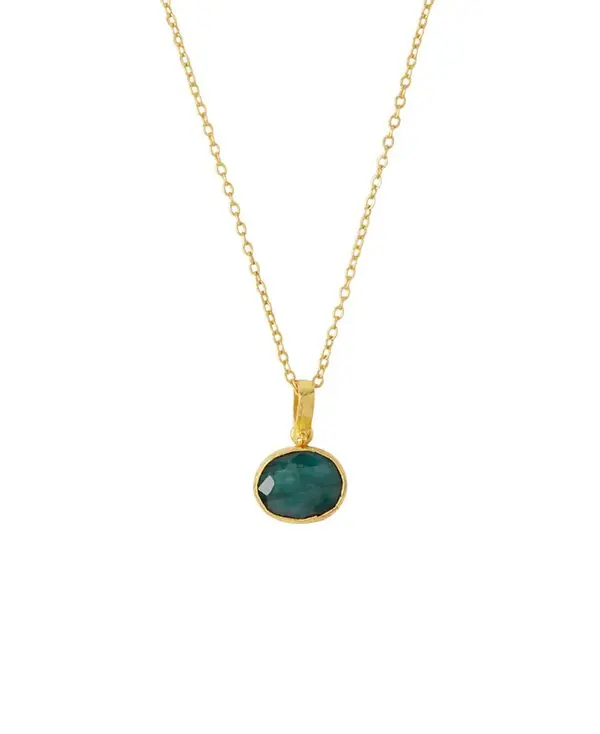 OTTOMAN HANDS Siena Pendant Necklace - Emerald