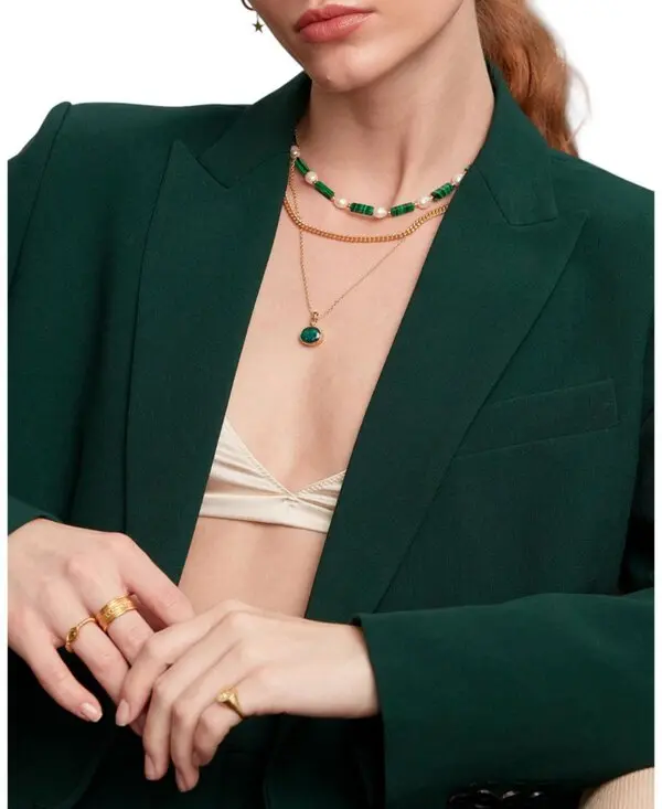 OTTOMAN HANDS Siena Pendant Necklace - Emerald