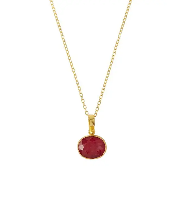 OTTOMAN HANDS Siena Pendant Necklace - Ruby