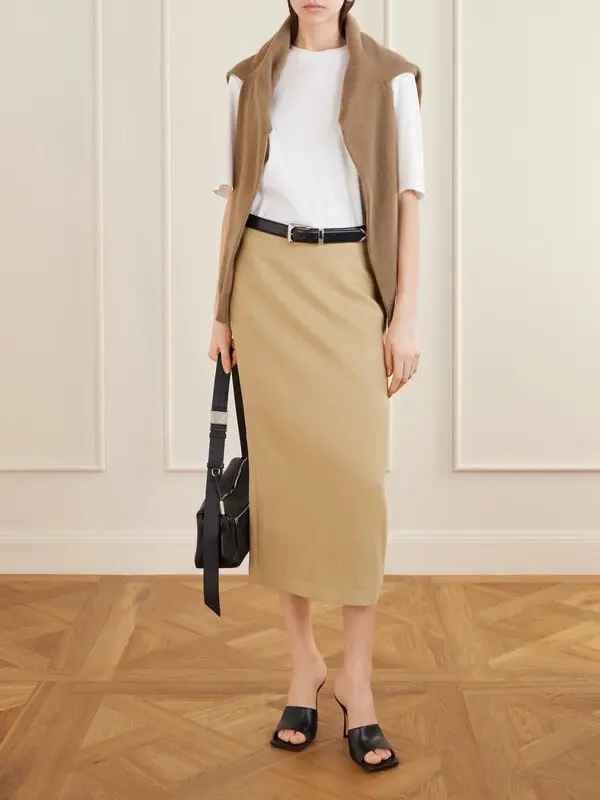 Max Mara Veranda Linen Midi Skirt