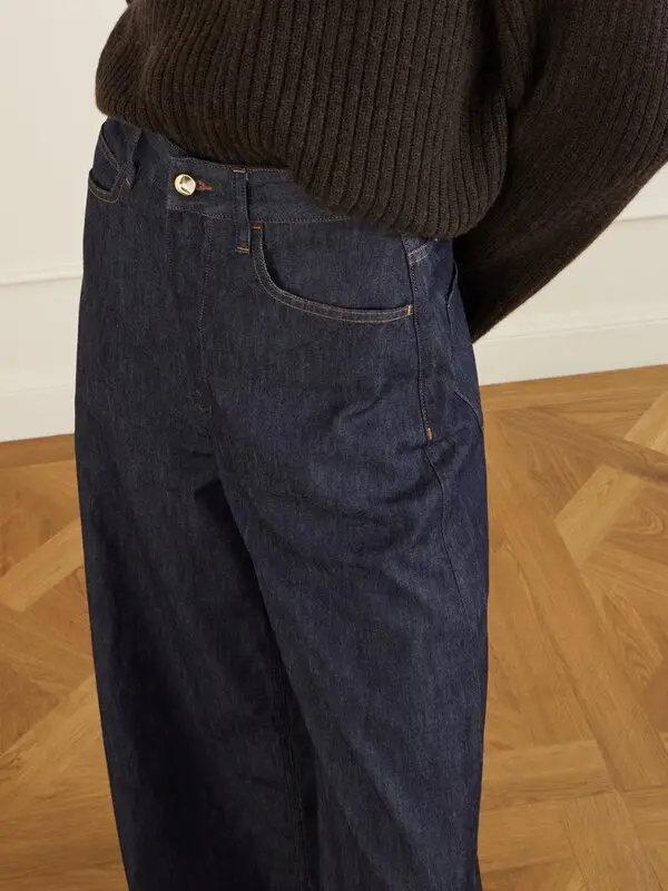 Ossou Slick Wide-leg Jeans