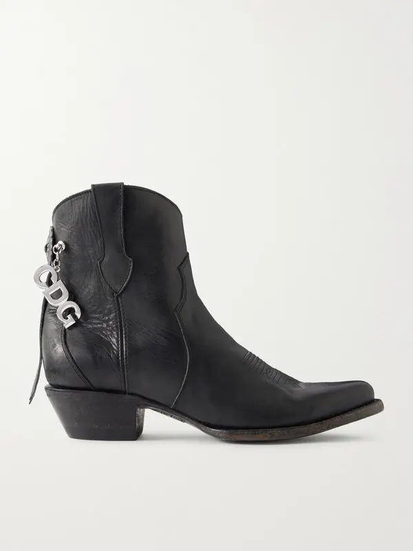 Comme Des Garçons X Mexicana Embellished Leather Ankle Boots