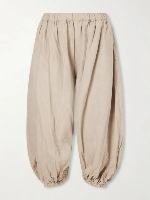 Comme Des Garçons Linen Wide-leg Pants - Neutrals