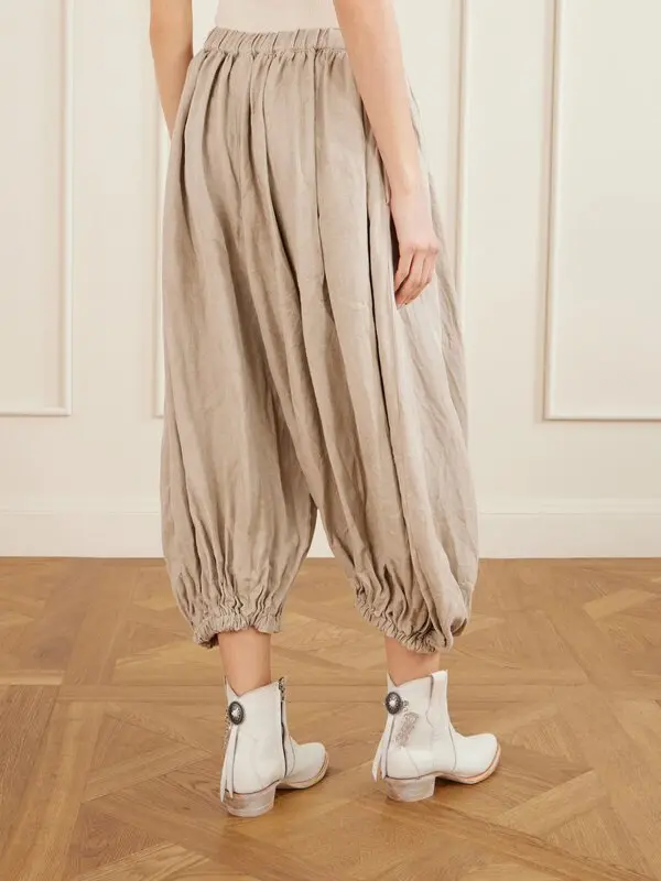 Comme Des Garçons Linen Wide-leg Pants - Neutrals