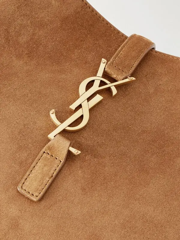 Saint Laurent Le 5 À 7 Supple Large Suede Bag - Orange