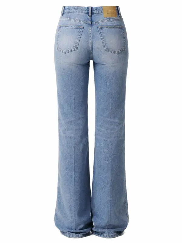 AMI Paris Cotton Flared Jeans - Blue