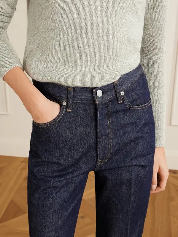 Auralee High-rise Straight-leg Jeans