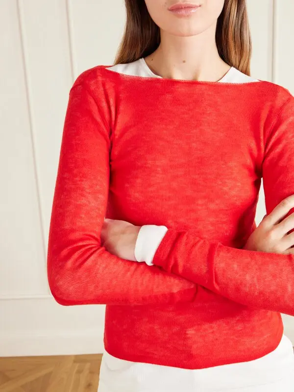 Auralee Cashmere Sweater - Red