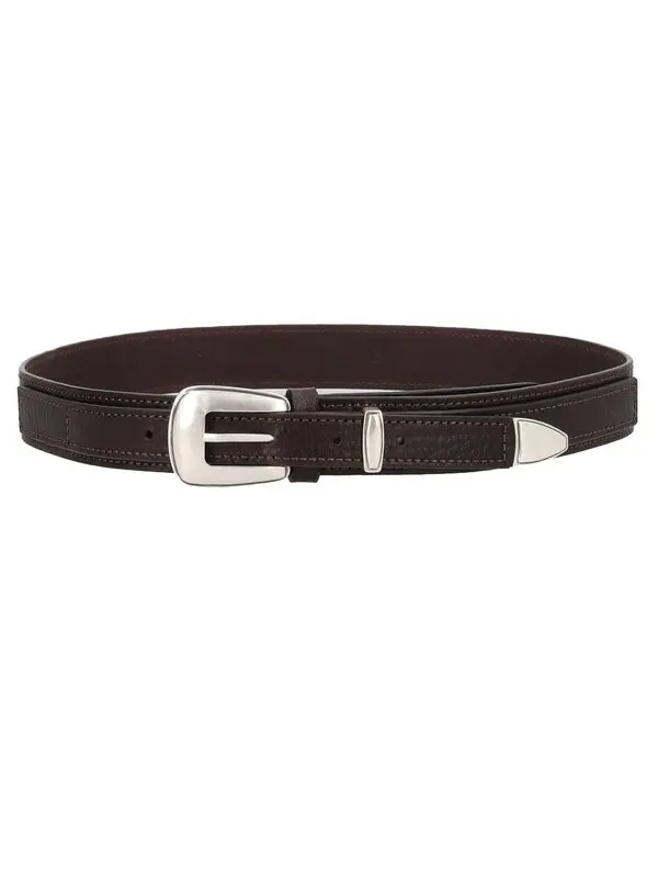 LEMAIRE Minimal Western Belt - Brown