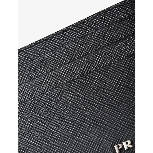 Prada Logo-plaque Saffiano Leather Card Holder
