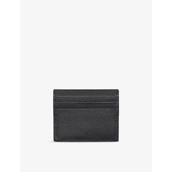 Prada Logo-plaque Saffiano Leather Card Holder