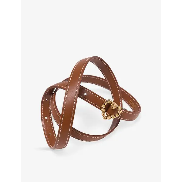Maje Embellished Leather Belt