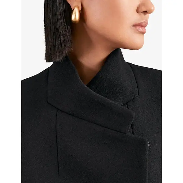 REISS Wool-blend Wrap-over Coat
