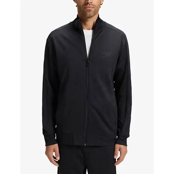 BOSS Quilted Jacquard Regular-fit Woven Sweatshirt