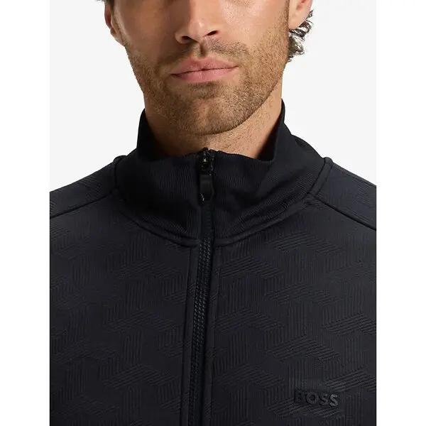 BOSS Quilted Jacquard Regular-fit Woven Sweatshirt