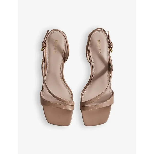 REISS Alice Leather Block-heel Sandals