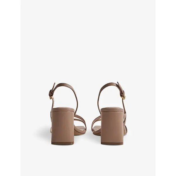 REISS Alice Leather Block-heel Sandals