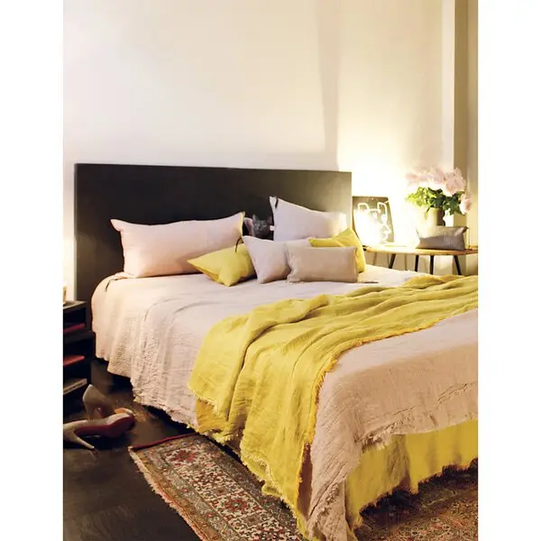Maison De Vacances Crumpled Washed Linen Throw 140cm X 250cm