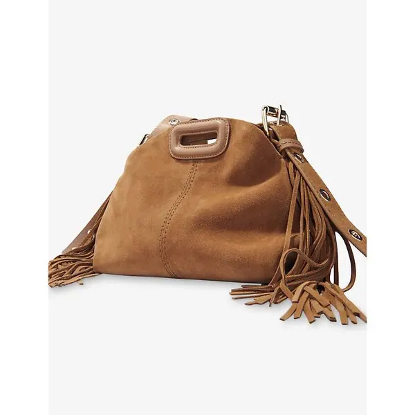 Maje Miss M Mini Suede Shoulder Bag