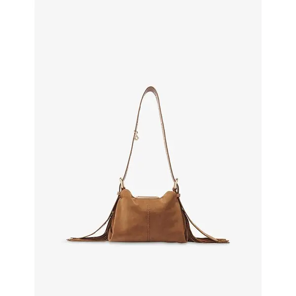Maje Miss M Mini Suede Shoulder Bag