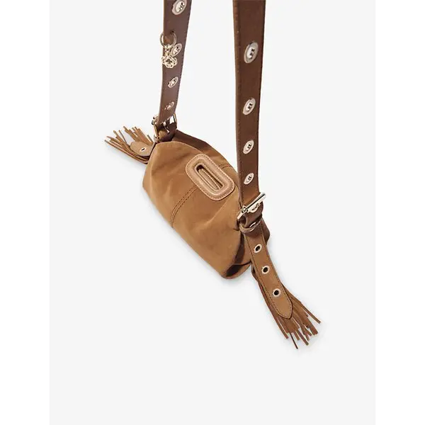 Maje Miss M Mini Suede Shoulder Bag
