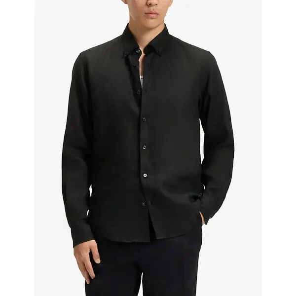 BOSS Regular-fit Long-sleeve Linen Shirt