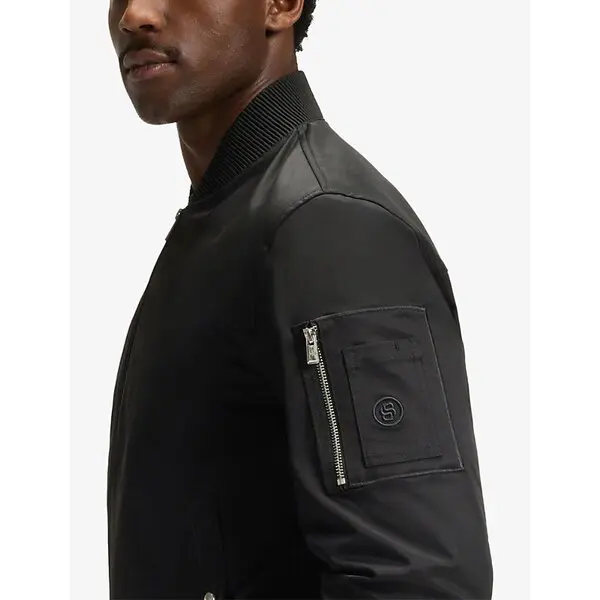 BOSS Regular-fit Zip-up Woven Bomber Jacket