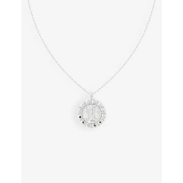 ASTRID & MIYU Libra Zodiac Plated Sterling Necklace - Silver