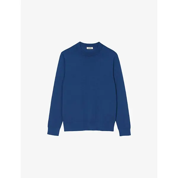 Sandro Crewneck Fine-knit Jumper - Bleus