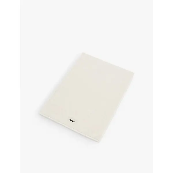 TEKLA Bordered Cotton Bath Mat 70cm X 50cm - Ivory