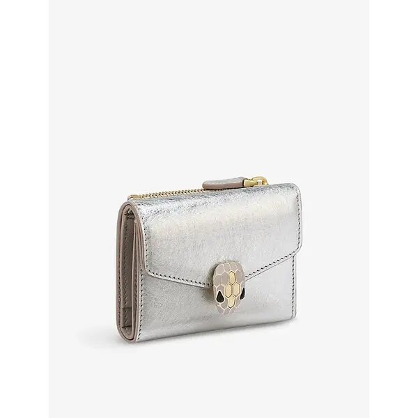 BVLGARI Serpenti Forever Compact Card Holder - Silver