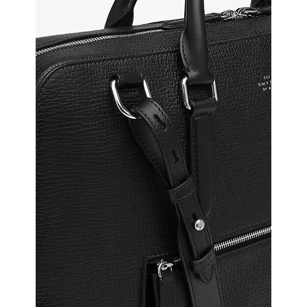 Smythson Ludlow Slim Leather Briefcase