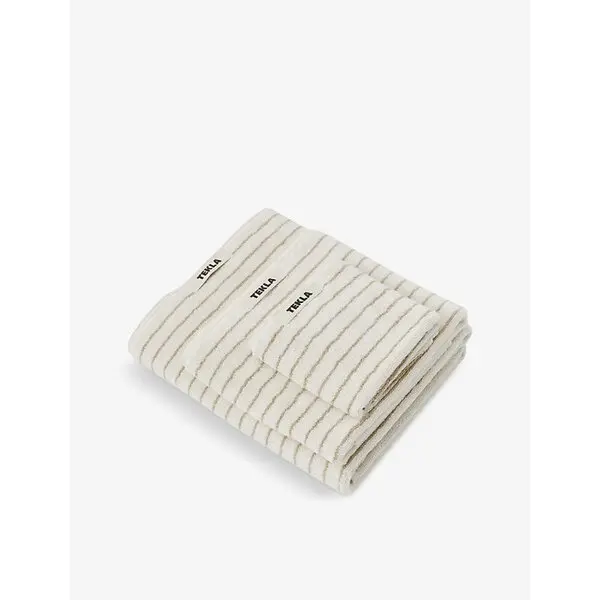 TEKLA Logo-embroidered Cotton Bath Towel 70cm X 140cm