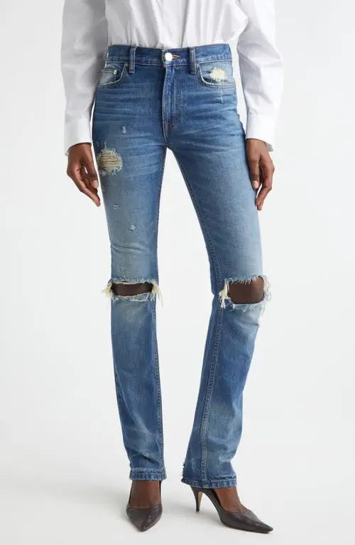 Brandon Maxwell The Riggs Ripped Cigarette Jeans