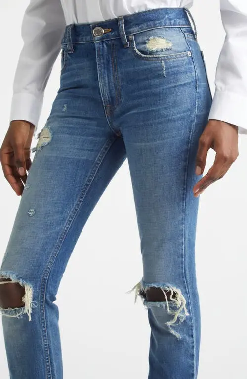 Brandon Maxwell The Riggs Ripped Cigarette Jeans