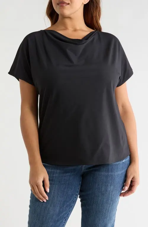 Lyssé Ensley Cowl Neck Top - Black
