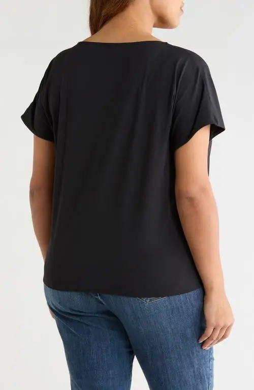 Lyssé Ensley Cowl Neck Top - Black
