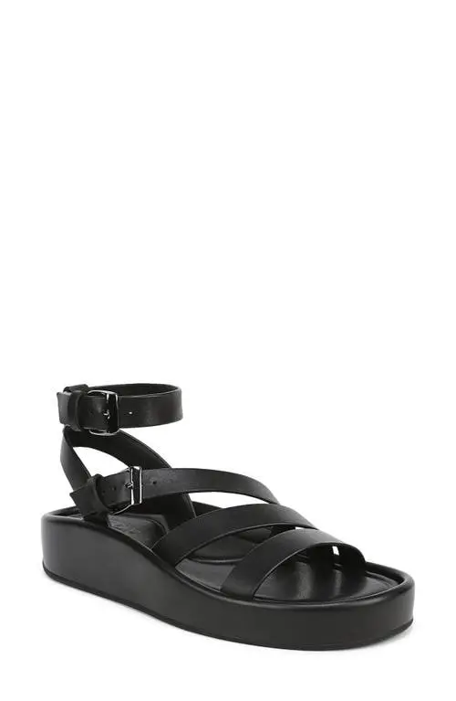 Naturalizer Platform Ankle Strap Sandals - Black