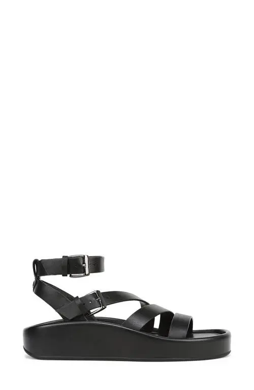 Naturalizer Platform Ankle Strap Sandals - Black