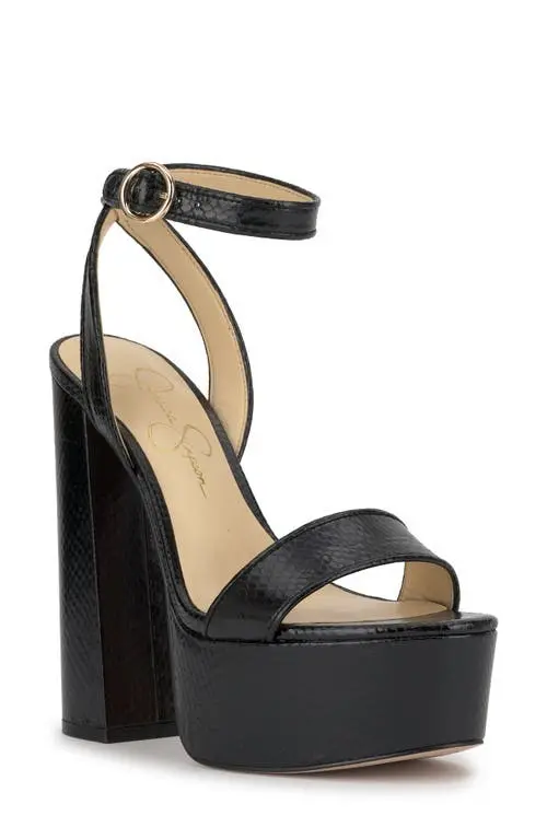 Jessica Simpson Axtyn Ankle Strap Platform Sandal - Black