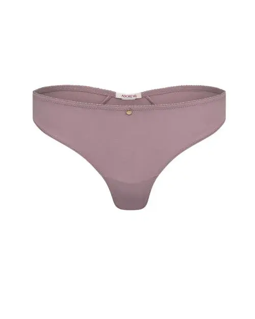 ADORE ME Johana Thong Panties - Dark Purple