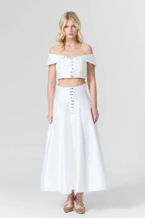 LE FAFO Off-shoulder Top & Skirt Set